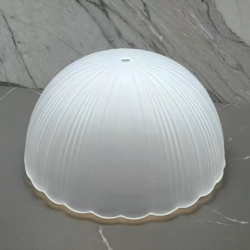 Абажур из матового стекла для гостиной и спальни, настольная лампа с защитой для глаз, круглая лепестковая оболочка, европейский стиль, антибликовые аксессуары для DIY