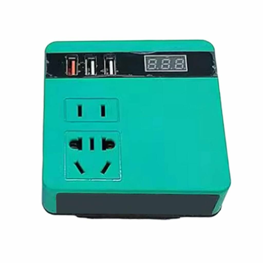 Портативный инвертор 18V-21V в 220V 100W с 3 USB выходами для мобильных устройств и бытовой техники