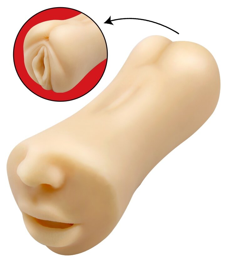 Двусторонний мастурбатор Gemini ротик и вагина Baile