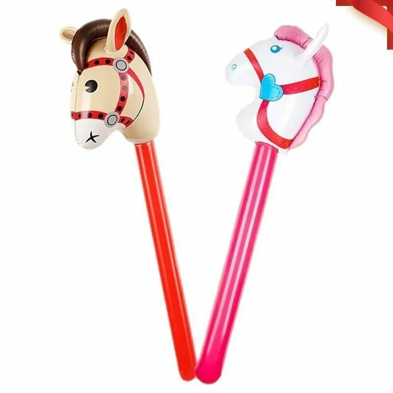 2 шт. Надувные конские палки, подковы для игр на улице, реквизит для вечеринок, аплодисменты, игровые принадлежности