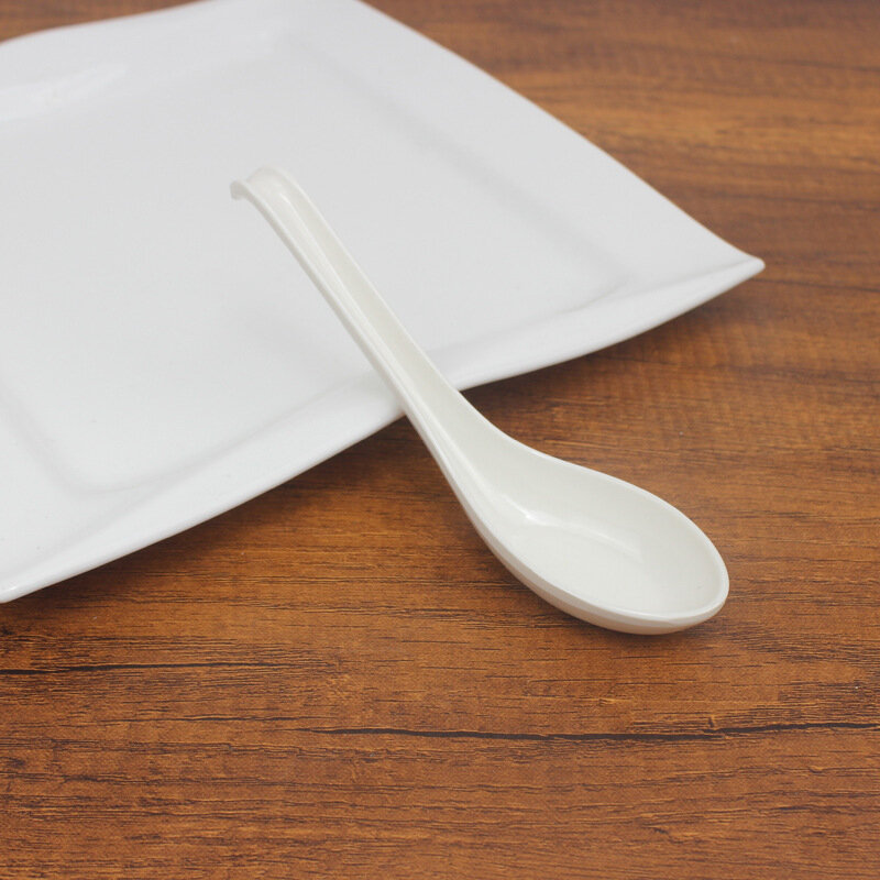 Красный и черный поясной крючок имитация фарфора меламиновый ложка бытовая пластиковая маленькая ложка острый горячий рамен ложка для питья ложка для еды длинная Чистая белая меламиновая ложка