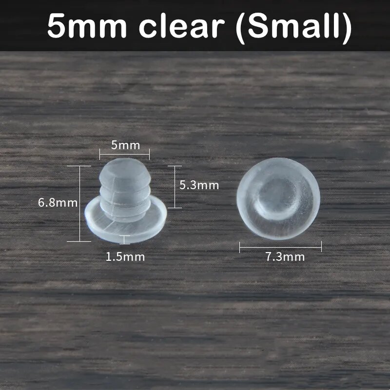 Прозрачные резиновые бамперы для мебели 50 шт 5mm(S)
