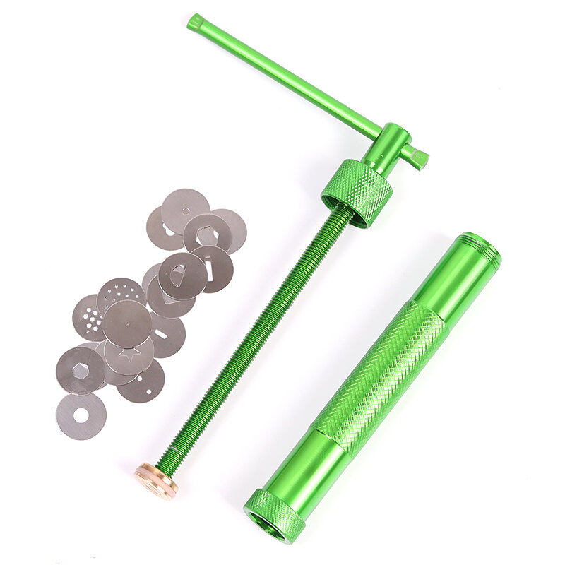 Инструмент для работы с фонданом, вращающийся сжиматель для фондана, DIY бордюр для торта, 20 форм, DIY форма для волос куклы