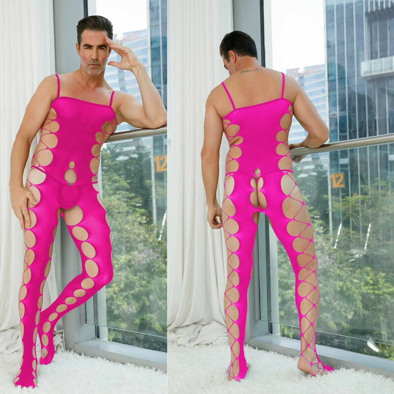 Сексуальный мужской боди с V-образными вырезами и эротическим бельем для молодых мужчин.