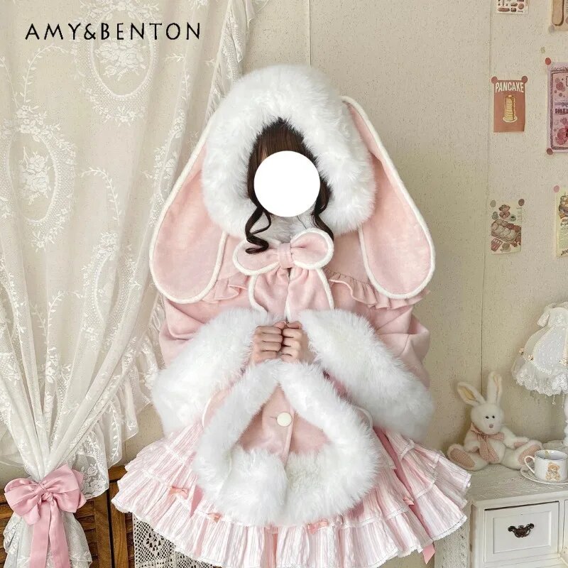 Розовая накидка AMY&BENTON с ушками