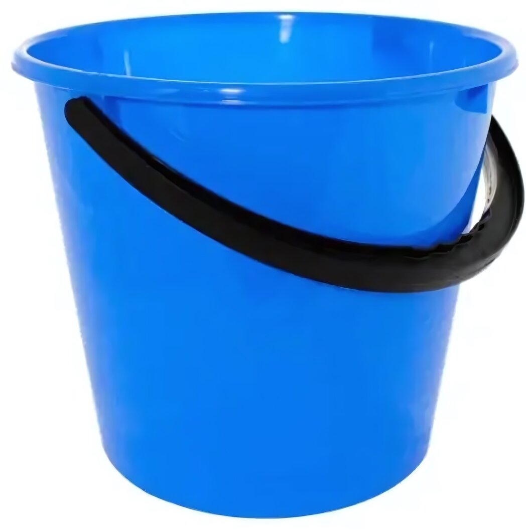 Ведро садовое пластиковое 10 л, цвет синий, с удобной ручкой для воды и сыпучих продуктов
