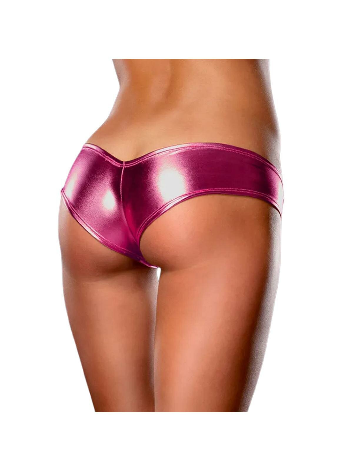 Женские трусы-шорты с низкой посадкой, розово-красный - XXL