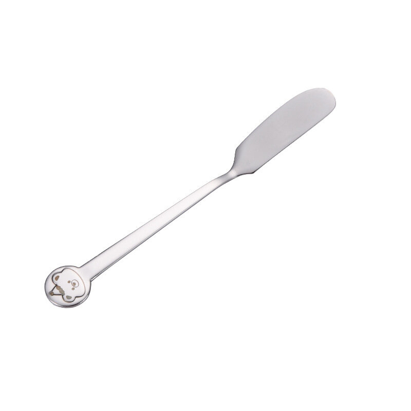 Креативный скребок для выпечки 304, западный нож для масла и сыра, длинная ручка, лопатка для масла и джема, утолщенный нож для украшения крема