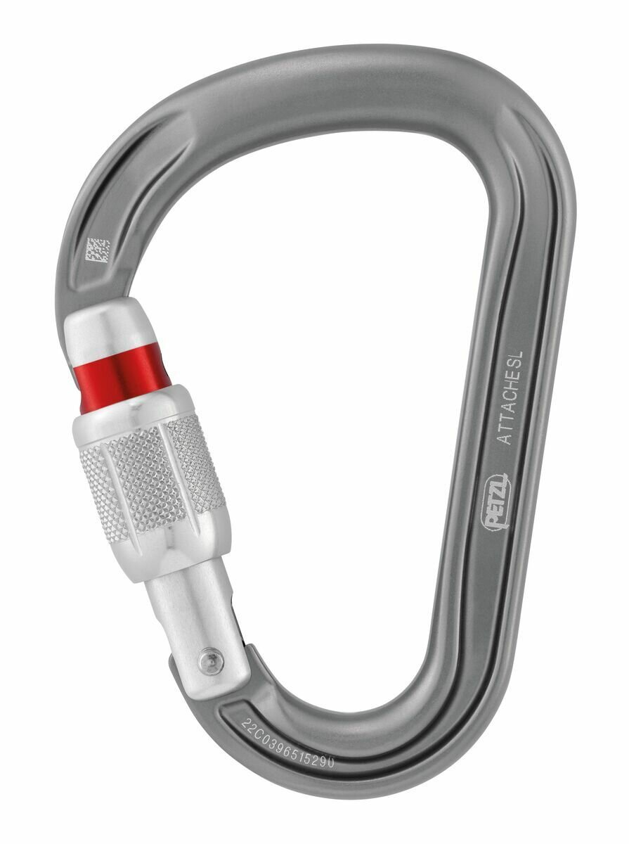 Petzl ATTACHE Грушевидный карабин с круглым сечением для плавной работы с веревкой