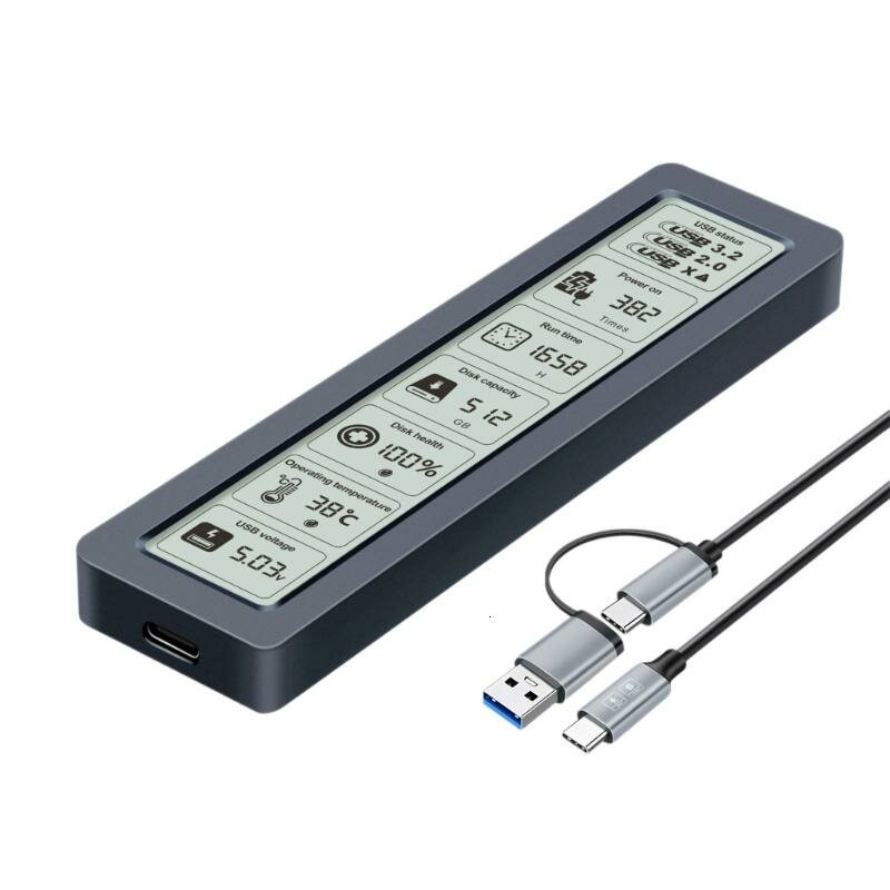 Алюминиевый корпус M.2 NVMe с отображением состояния и скоростью 10 Гбит/с