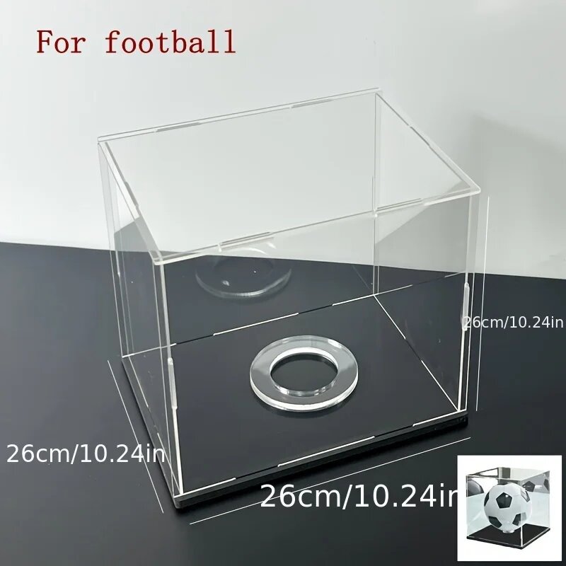 Акриловая витрина для футбольного мяча L26xW26xH26cm