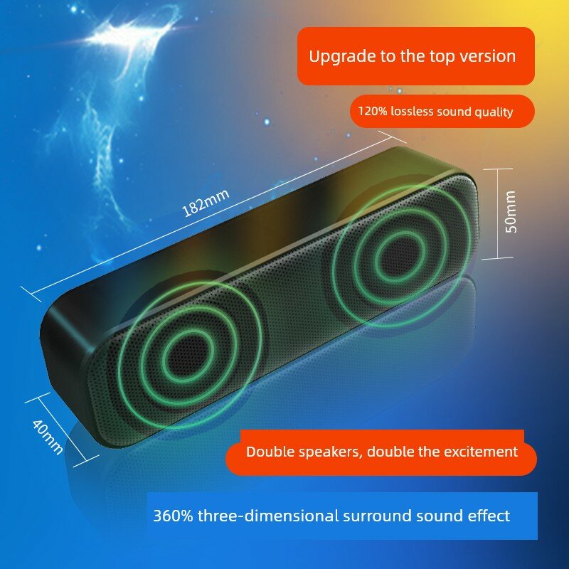 Компьютерные колонки USB, проводные, настольные, домашние, мини, со встроенным микрофоном, внешние, для ноутбука,