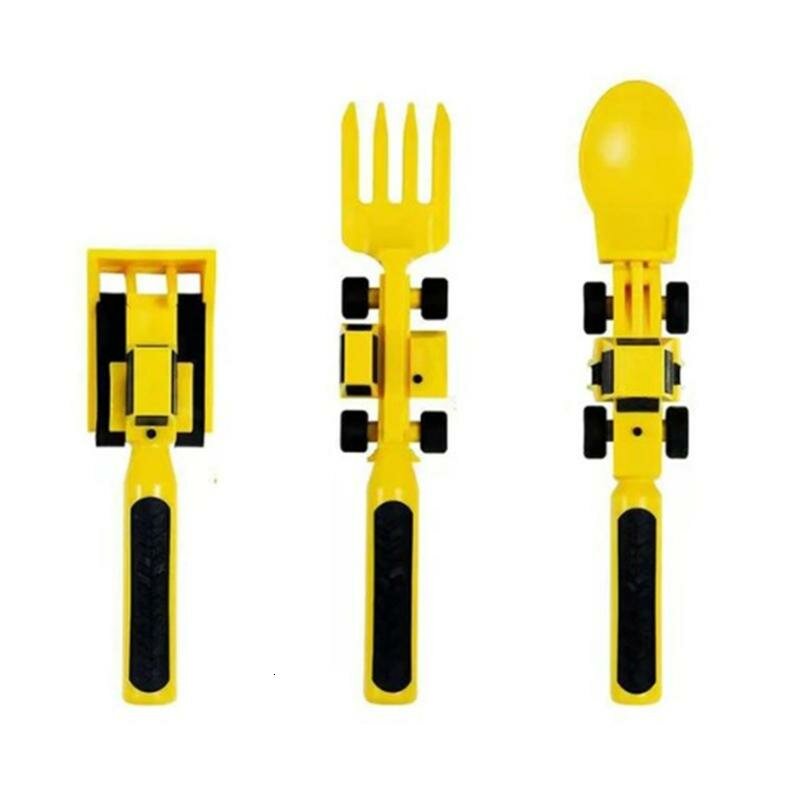 Детская столовая посуда с темой строительства, вилка