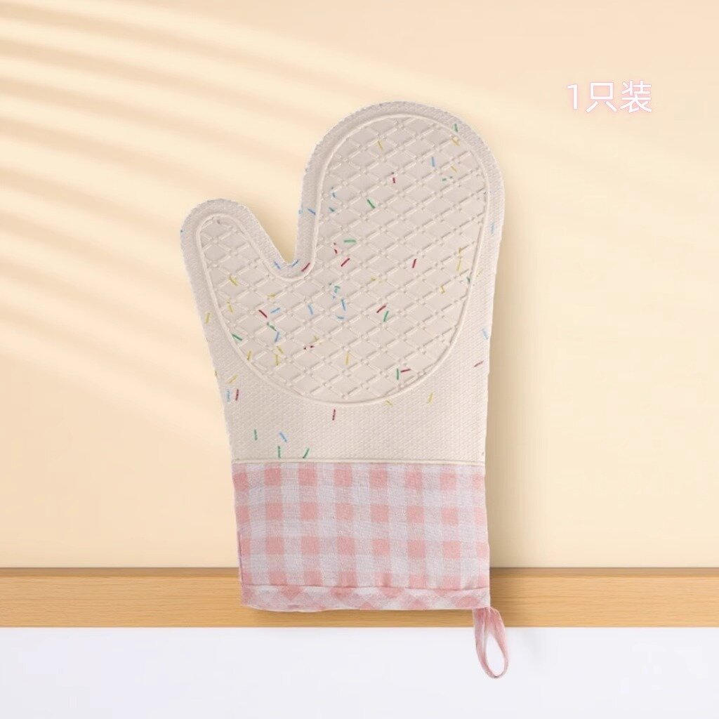 Термостойкие перчатки, утолщенные силиконовые, нескользящие, для кухни, духовки, микроволновки, специальные термостойкие перчатки