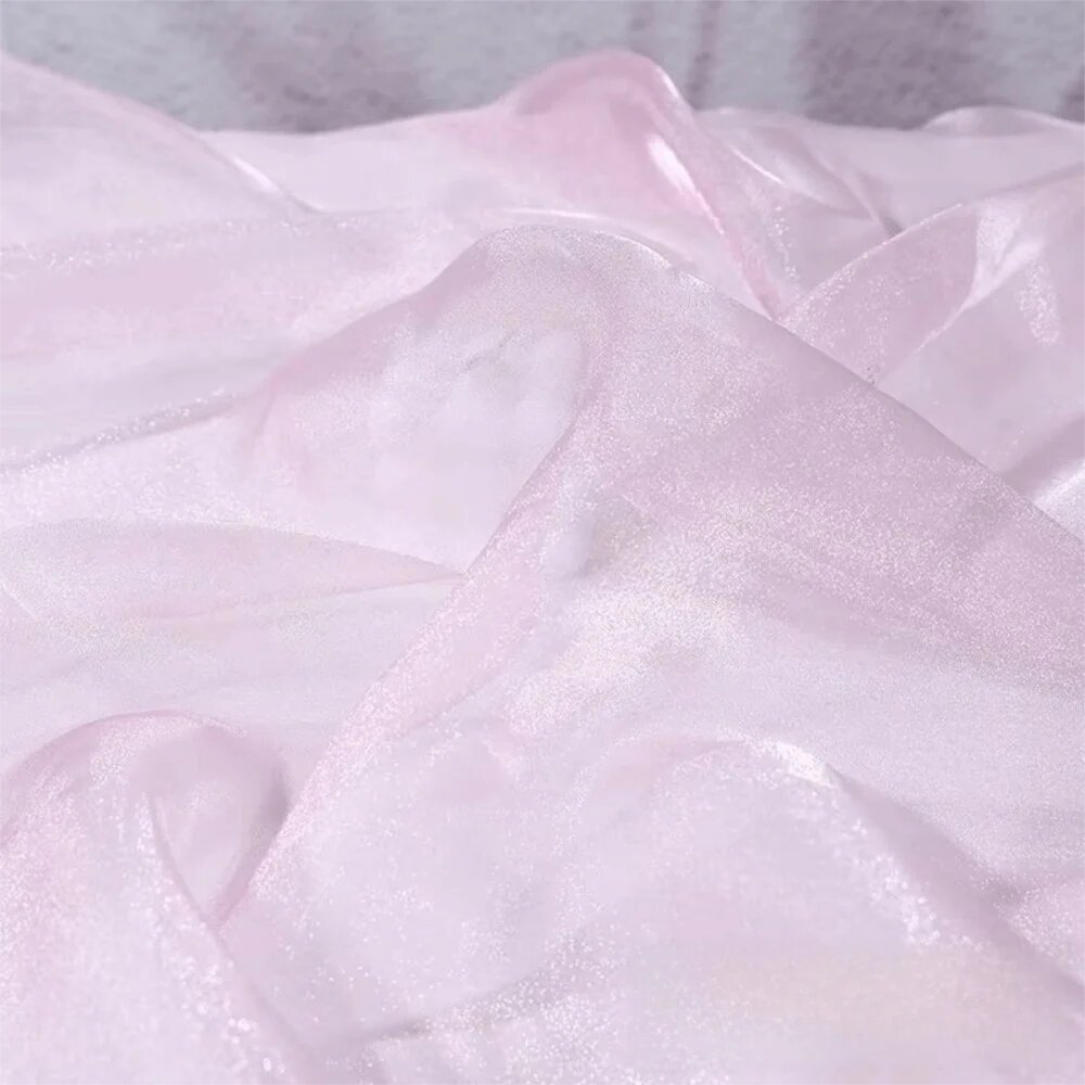 Блестящая органза из полиэстера 1м/20м * 140см Розовый, light pink