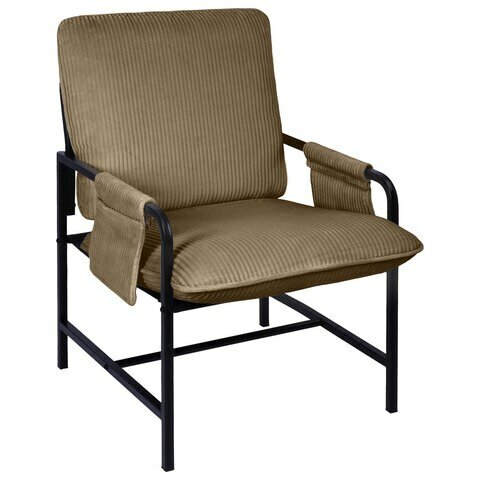 Кресло Brabix 533143 Gentle LC-300, лофт, пружинный блок, ткань велсофт плюш, мокко