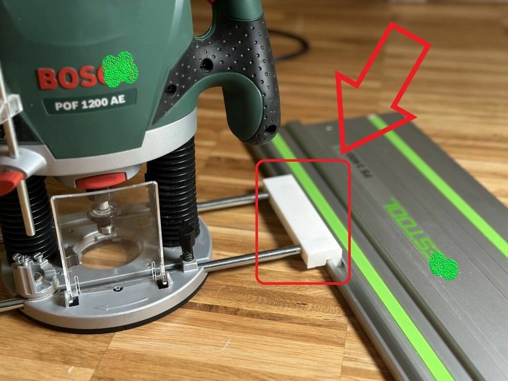 Адаптер фрезера BOCSH POF 1200 и POF 1400 к шине Festool