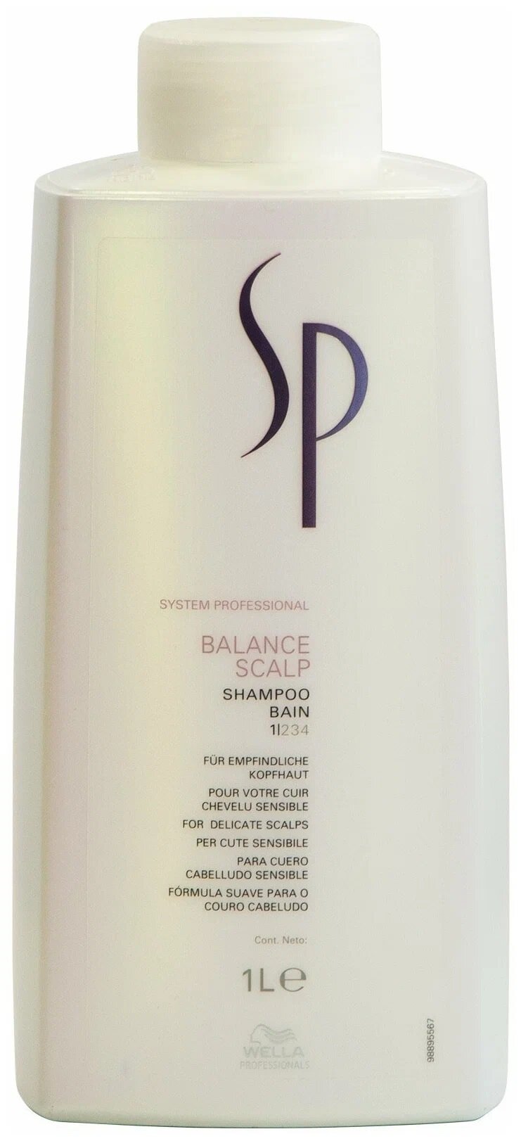 Шампунь Wella Professionals Balance Scalp, для чувствительной кожи, для всех типов волос, 1000мл