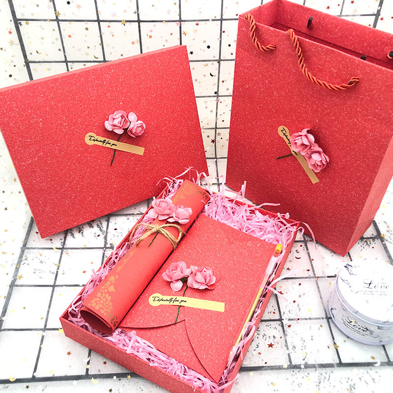 【Набор подарочной коробки с бумагой для писем и конвертами】Древний стиль любовного письма, романтическое признание, подарок на свадьбу, подарочная коробка на День святого Валентина, бланки для писем