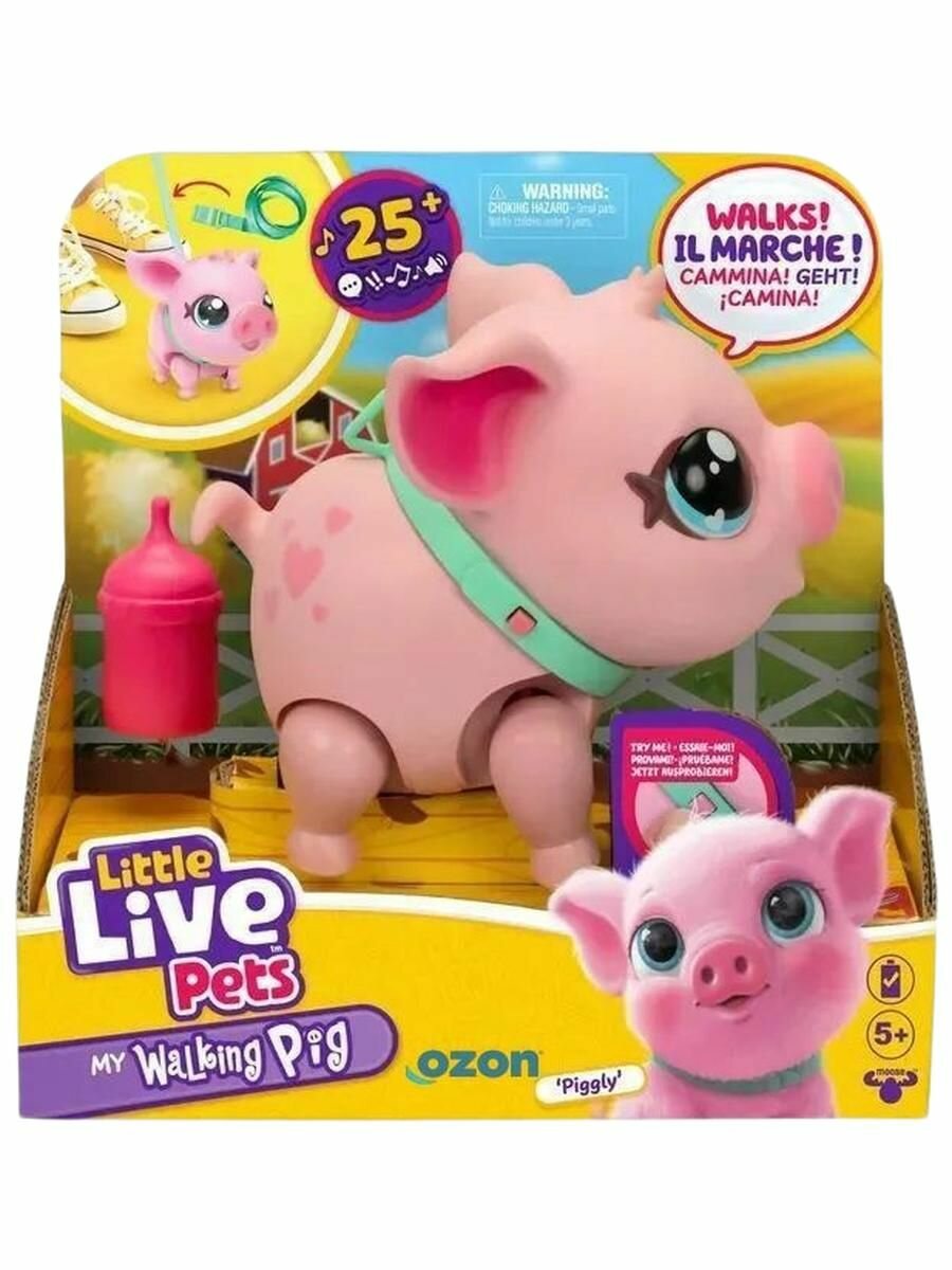 Интерактивная Игрушка Little Live Pets Питомец на поводке Поросенок