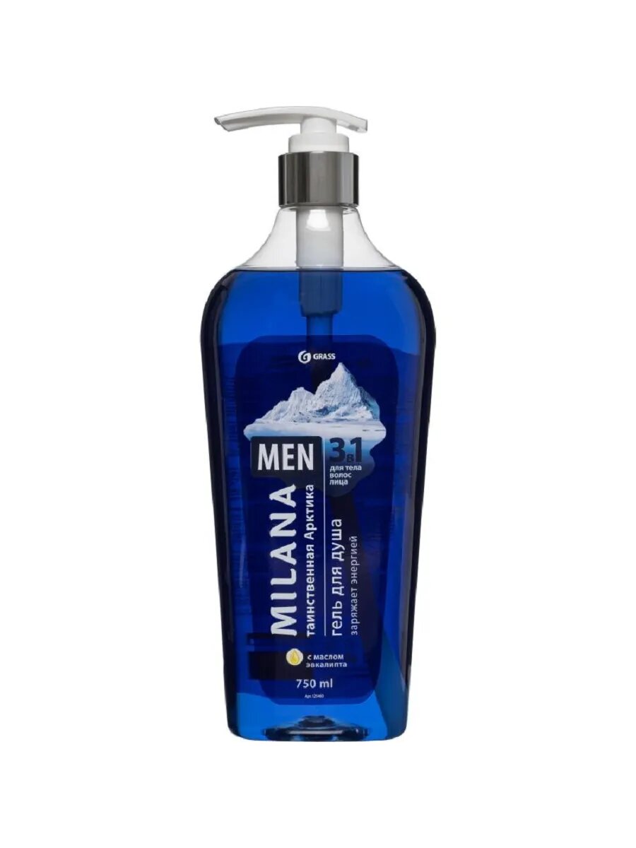 Гель для душа увлажняющий для тела MILANA Men 750 мл