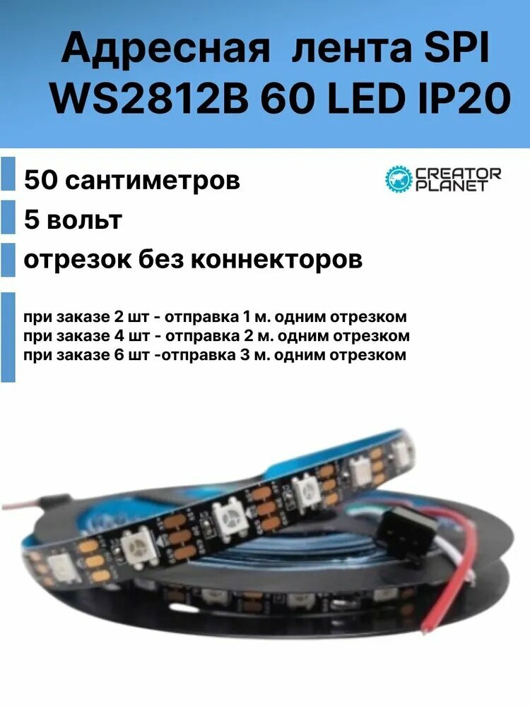 Светодиодная лента, IP20, 1 шт