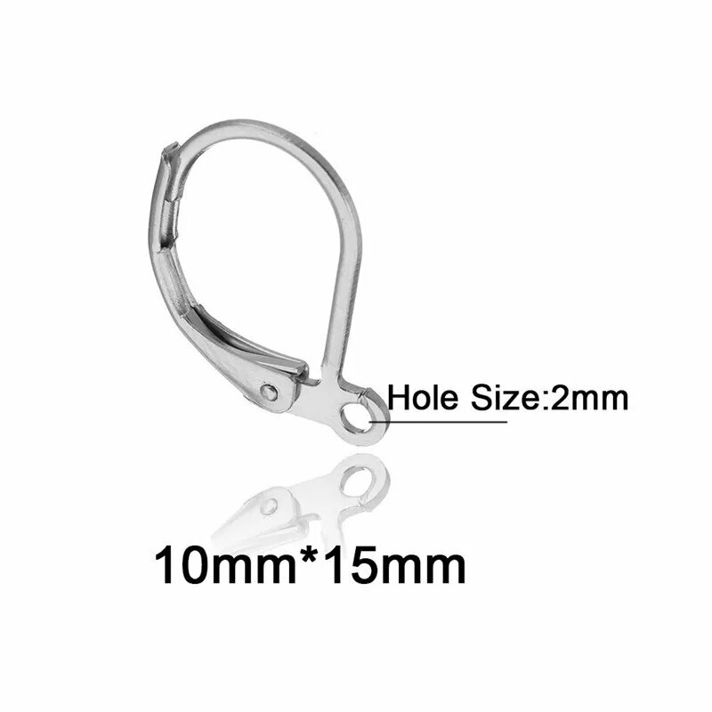 Французские сережки-крючки из нержавеющей стали, Цвет: 1, D shape