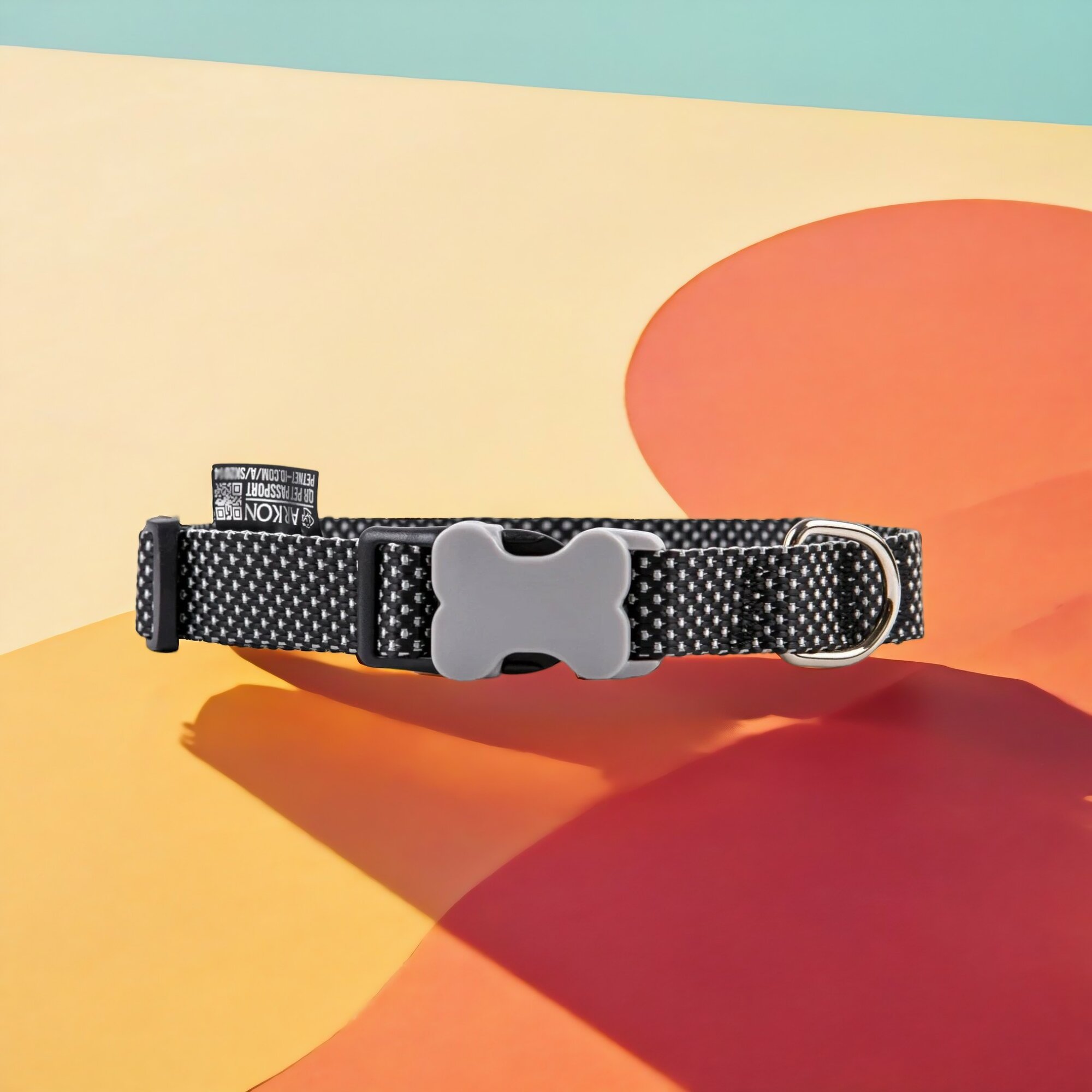 Ошейник для собак и кошек "Dog&Vogue Neo", черный, 15 мм, обхват шеи 24-32 см