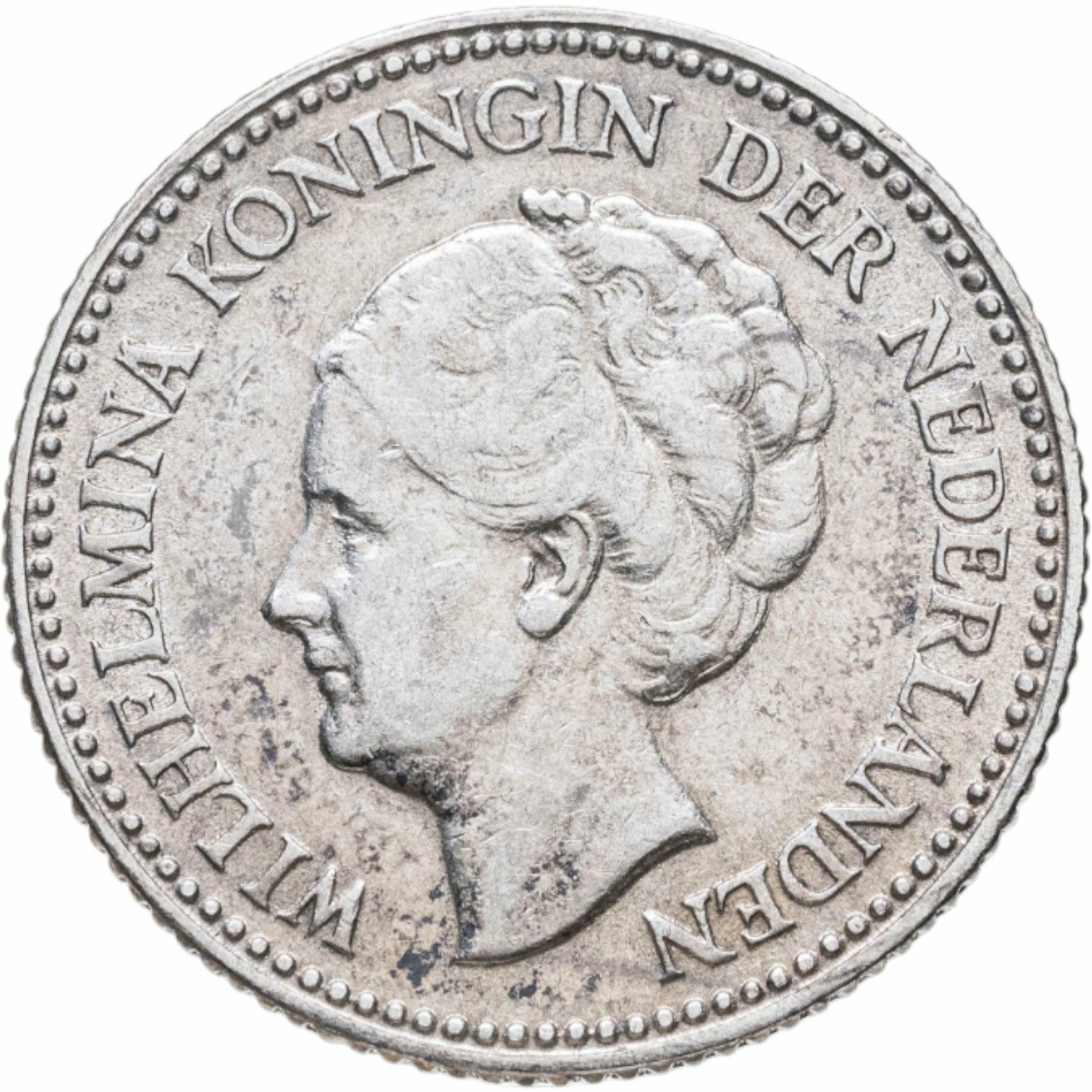 Нидерланды 1/2 гульдена gulden 1929, Серебро 720, в сохранности XF