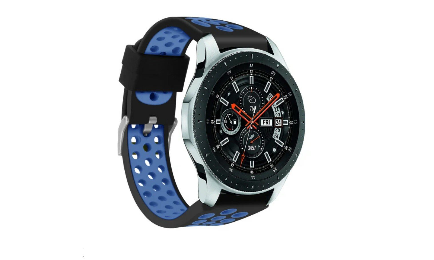 Силиконовый ремешок MyPads для умных смарт-часов Samsung Gear S2 R720 со спортивным и застежкой синий