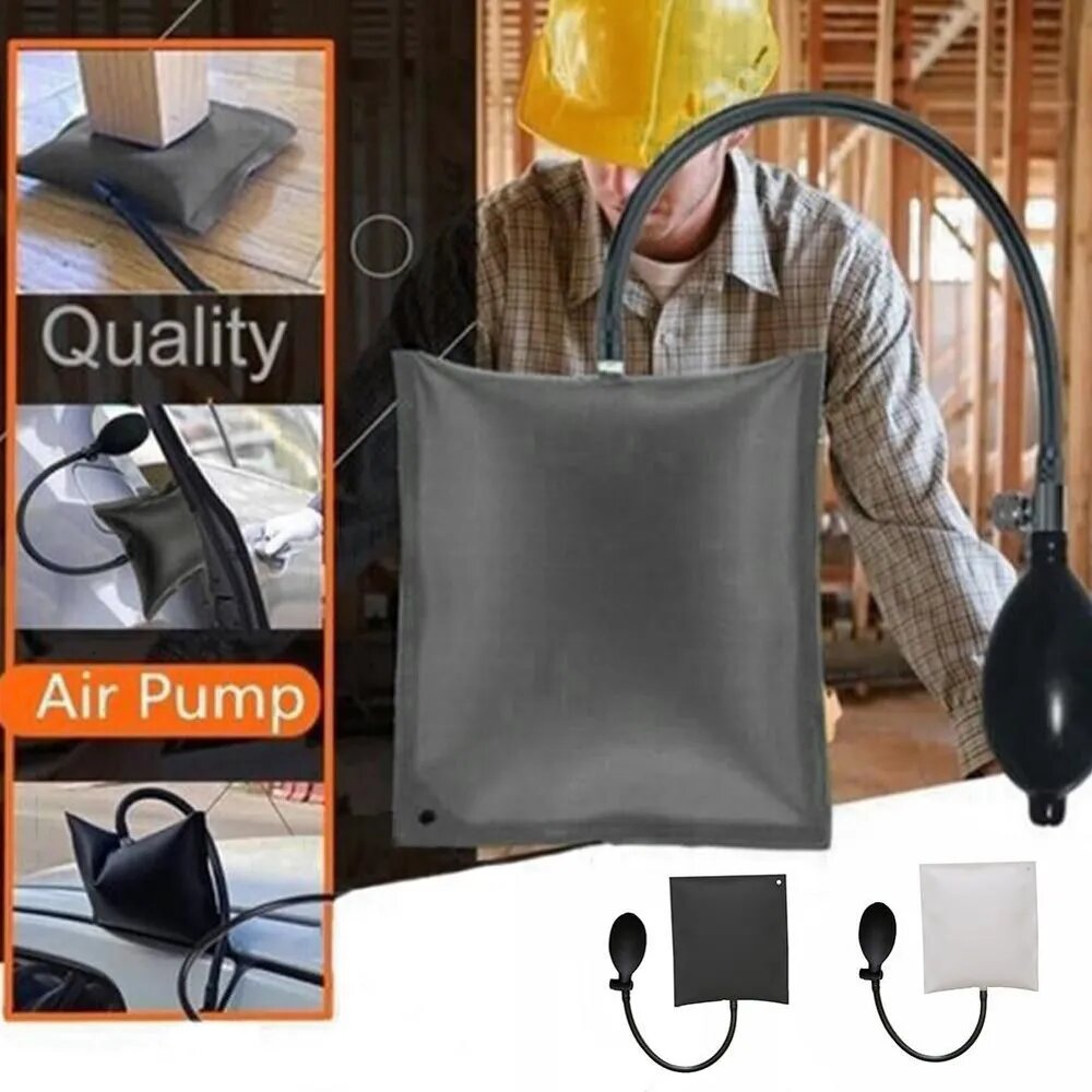 Надувная подушка для установки автомобиля, черная сумка с воздушным насосом, клиновидная подушка, ручной инструмент