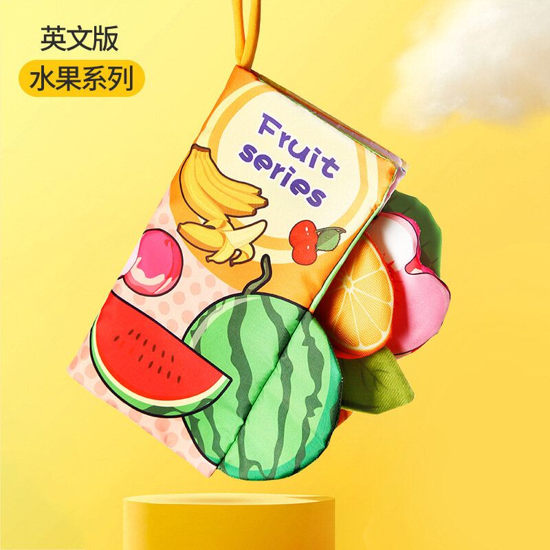 3D книга из ткани с хвостом для раннего развития детей 0-3 лет, первая книга для малышей, книга для раннего обучения, тканевая книга для детей, класс А, жевательная