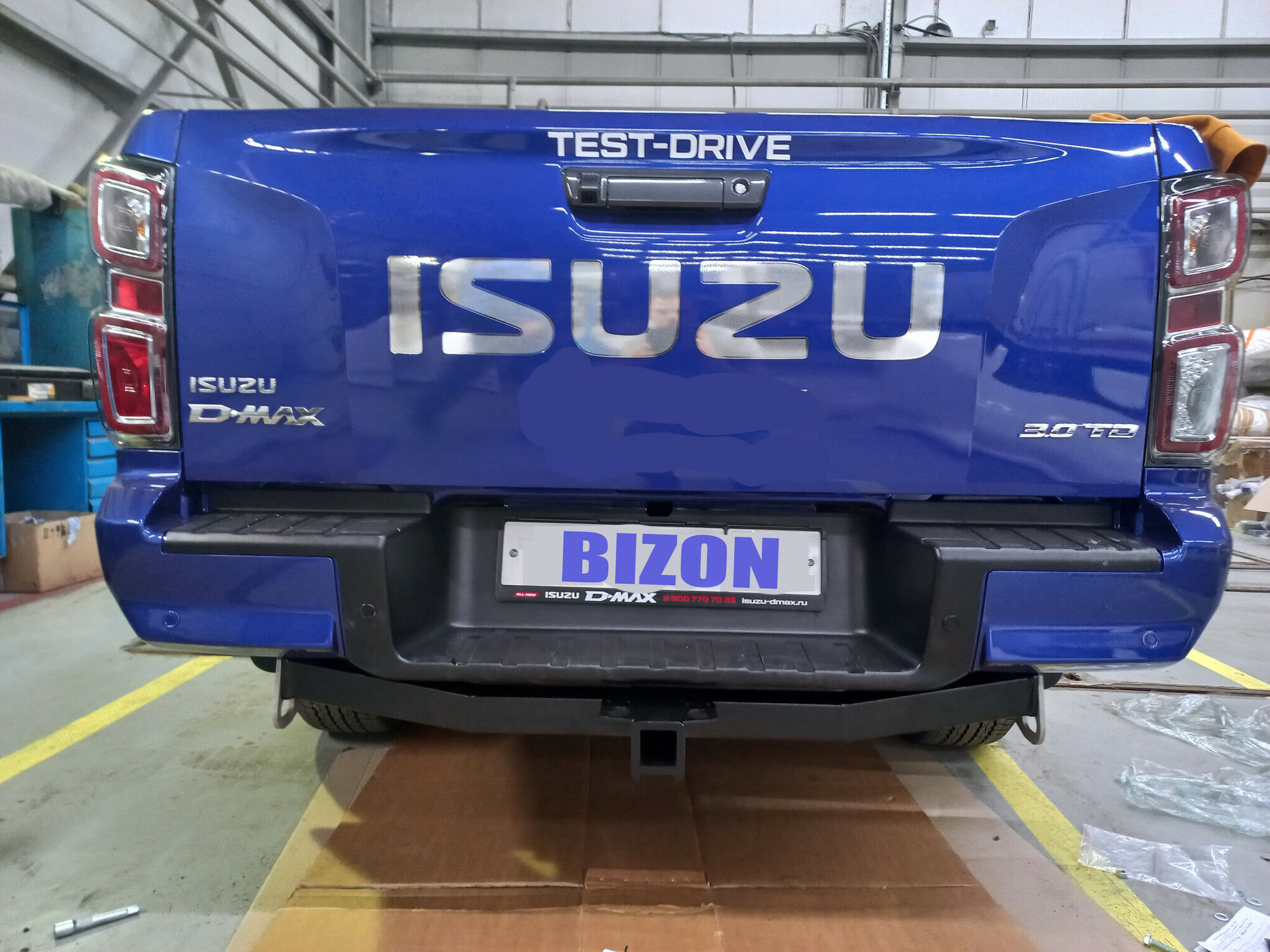 Фаркоп под квадрат для Isuzu D-Max (сборка Тайланд), c 2020-, Бизон. FA 0260-E