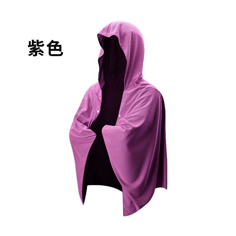 Специальный охлаждающий спортивный плащ, впитывающий воду, быстро сохнущий, с капюшоном, уличный солнцезащитный, защита от солнца, extra large охлаждающее спортивное полотенце