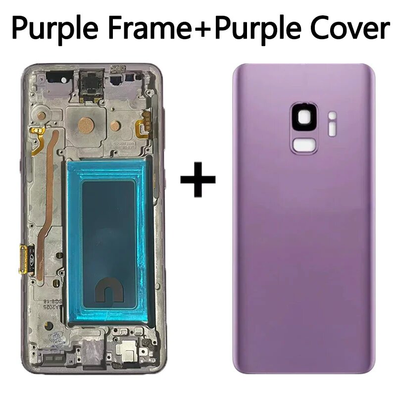 Новое качество TFT для Samsung S9 LCD G960 G960F G960N G9600 G Дисплей Сенсорный экран Дигитайзер S9 Дисплей со заменой рамки Purple Frame Cover