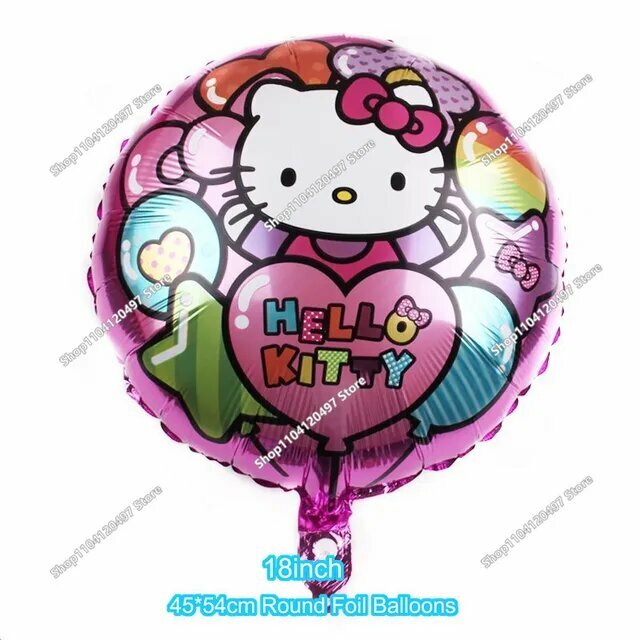 Украшения для дня рождения в стиле мультяшной Hello Kitty, милые латексные воздушные шары Hello Kitty, детские игрушки и подарки для вечеринки в честь рождения ребенка.