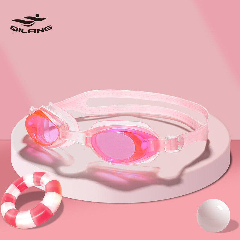 Qilang очки для плавания HD водонепроницаемые противотуманные прозрачные очки для подростков, мужчин и женщин, плоские