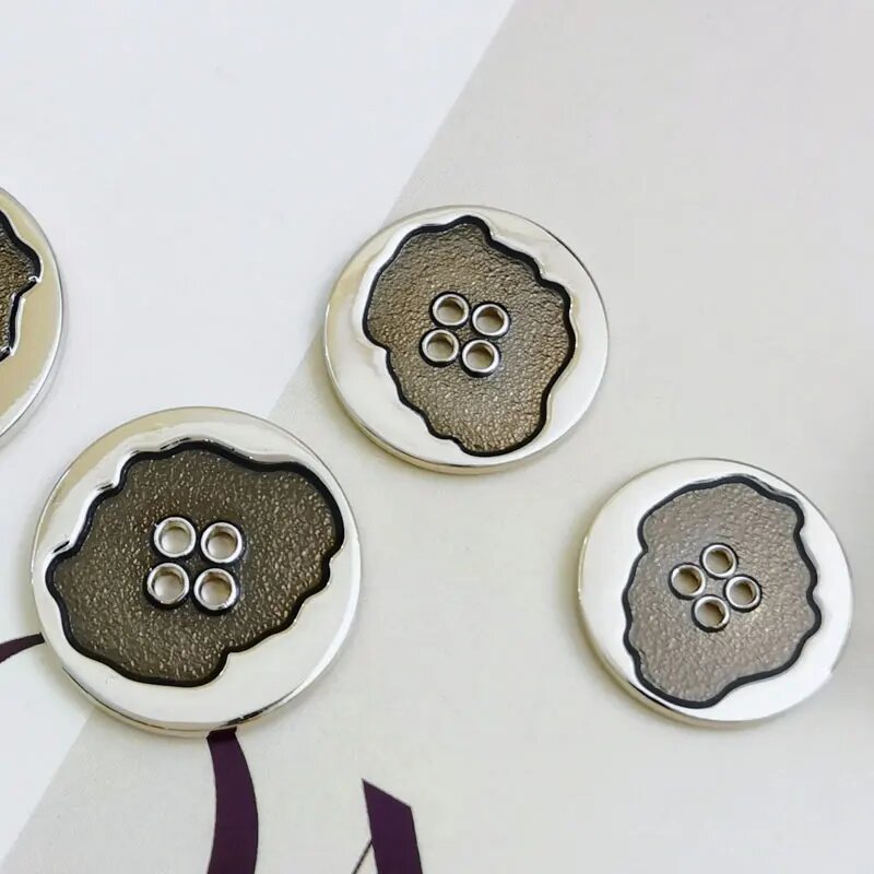 6 шт, металлические пуговицы с четырьмя глазами для одежды, женское пальто из сплава, пуговицы для шитья своими руками, аксессуары для украшения одежды ручной работы