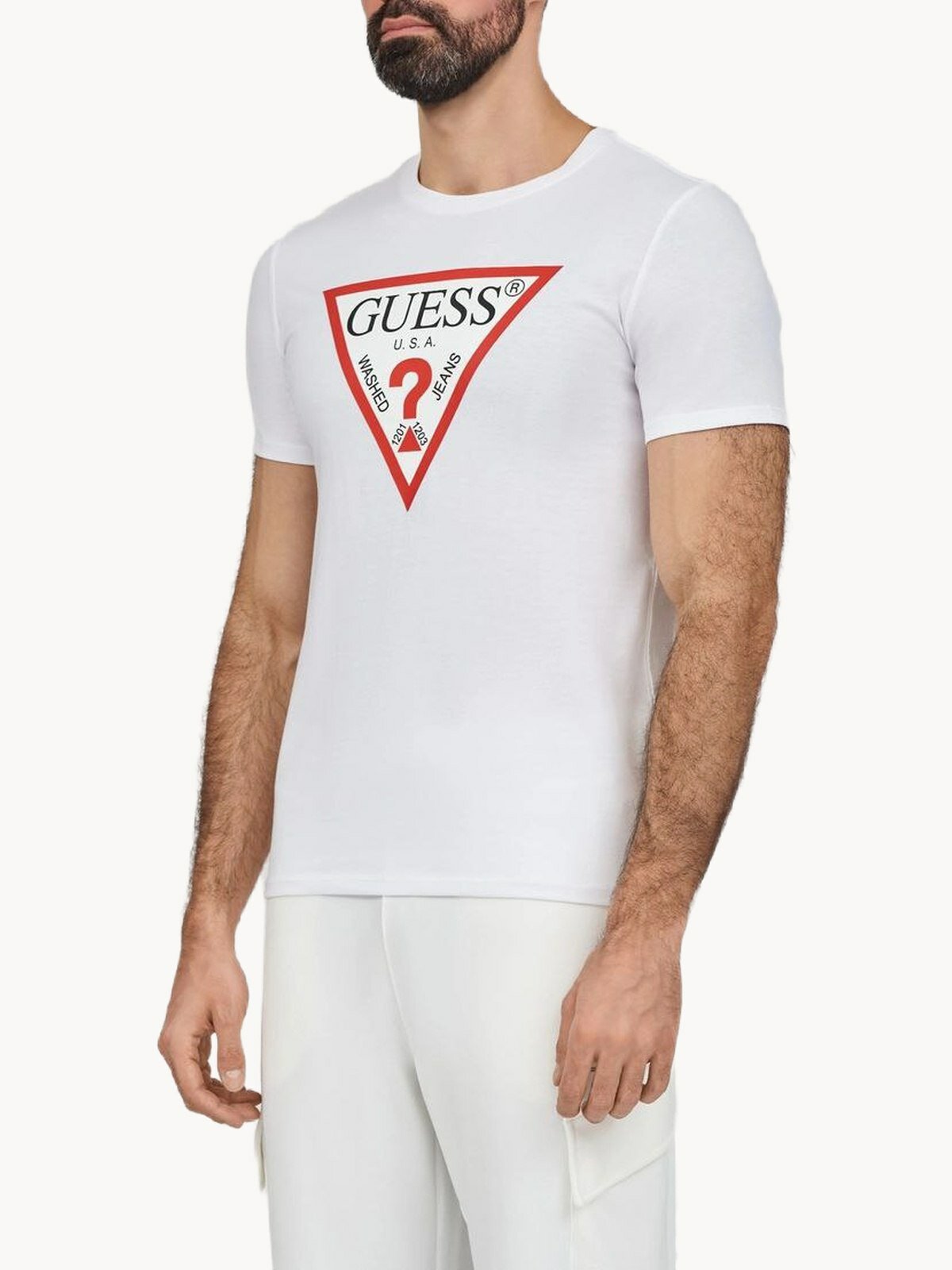 Футболка GUESS, размер 46/S, белый