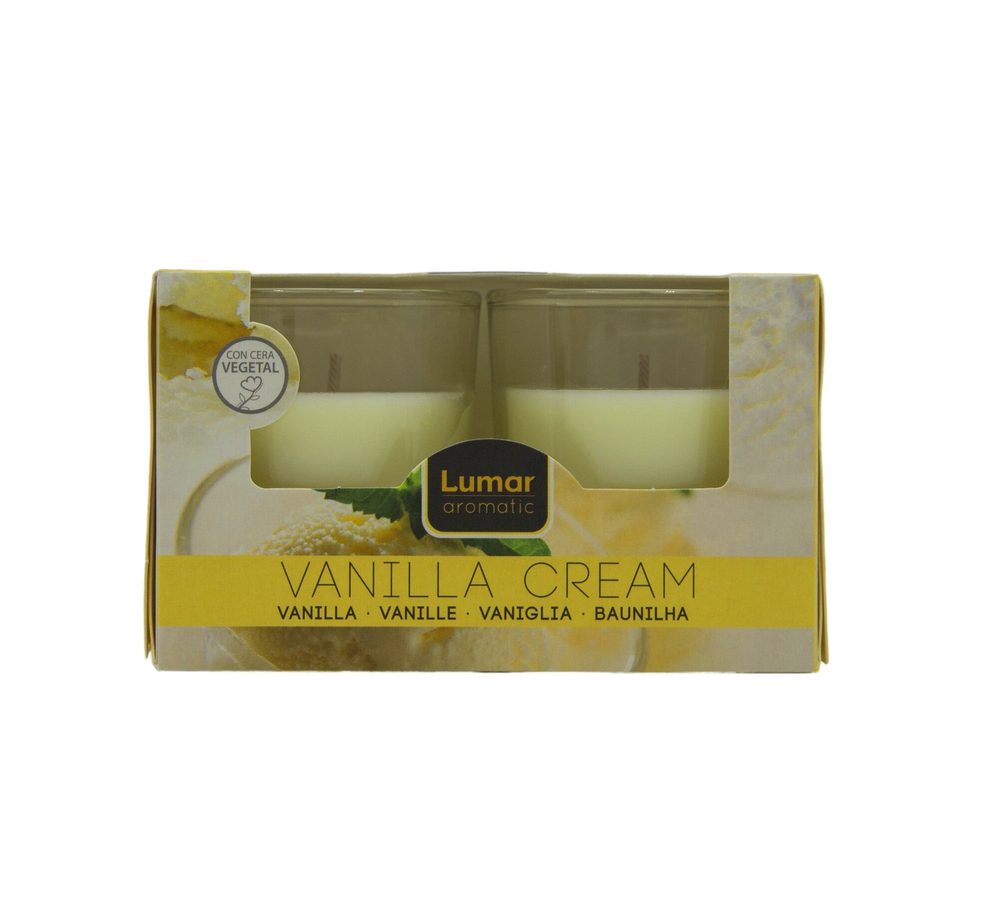 LUMAR Набор из двух арома-свечей Vanilla cream 2х57g