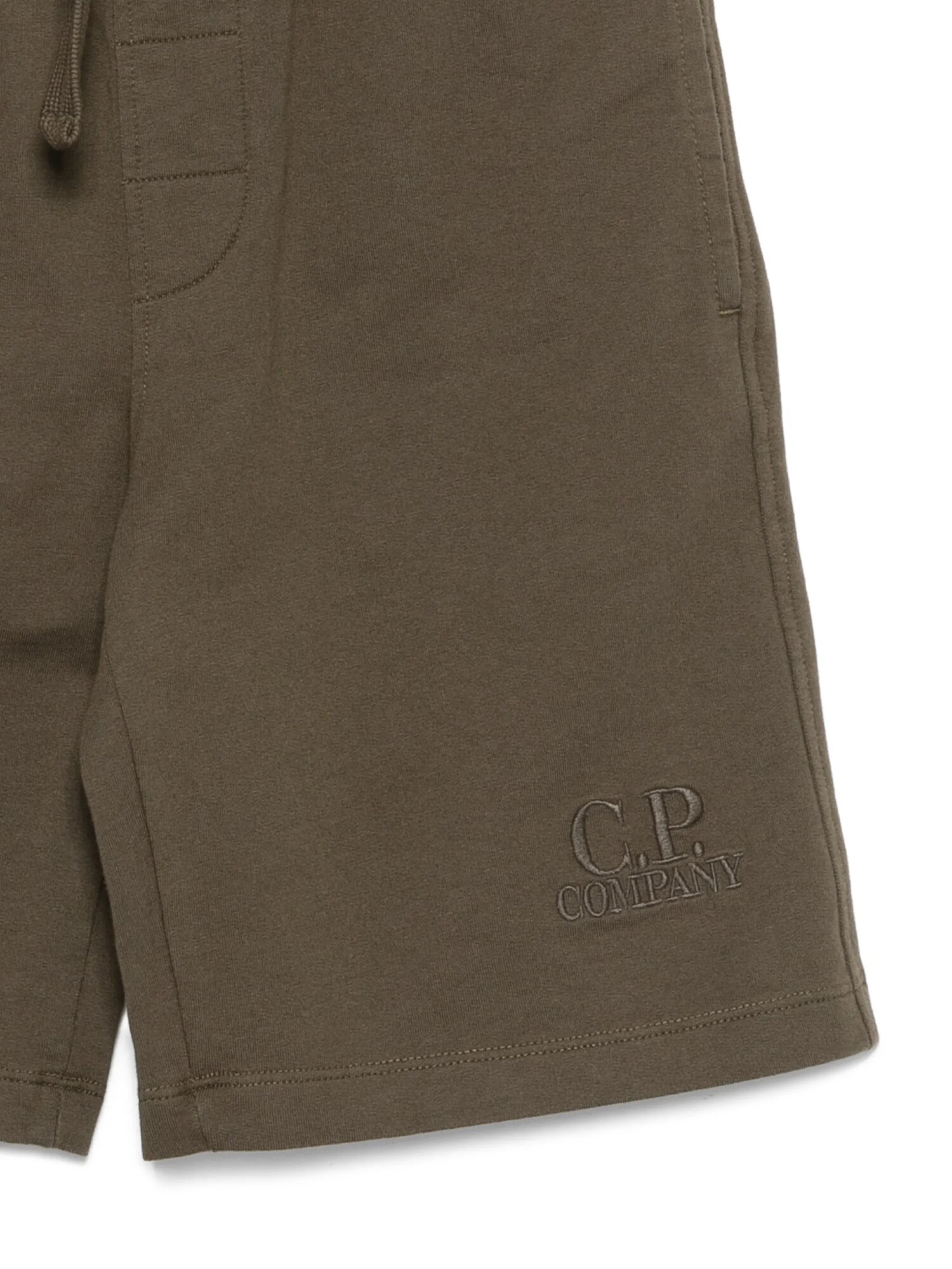 Шорты C.P. COMPANY Logo embroidered shorts, размер 14 лет, зеленый, — фото 1