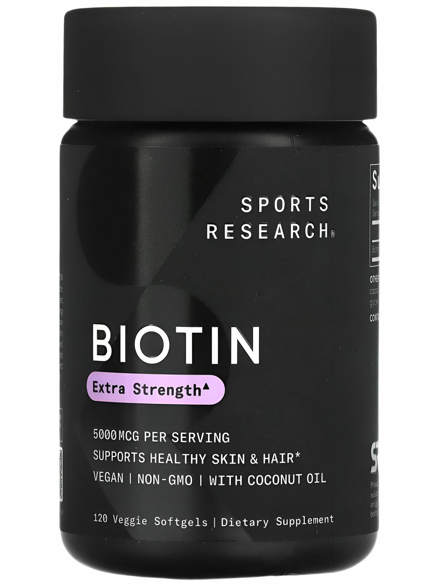 Sports Research, Биотин, 5000 мкг, 120 капсул