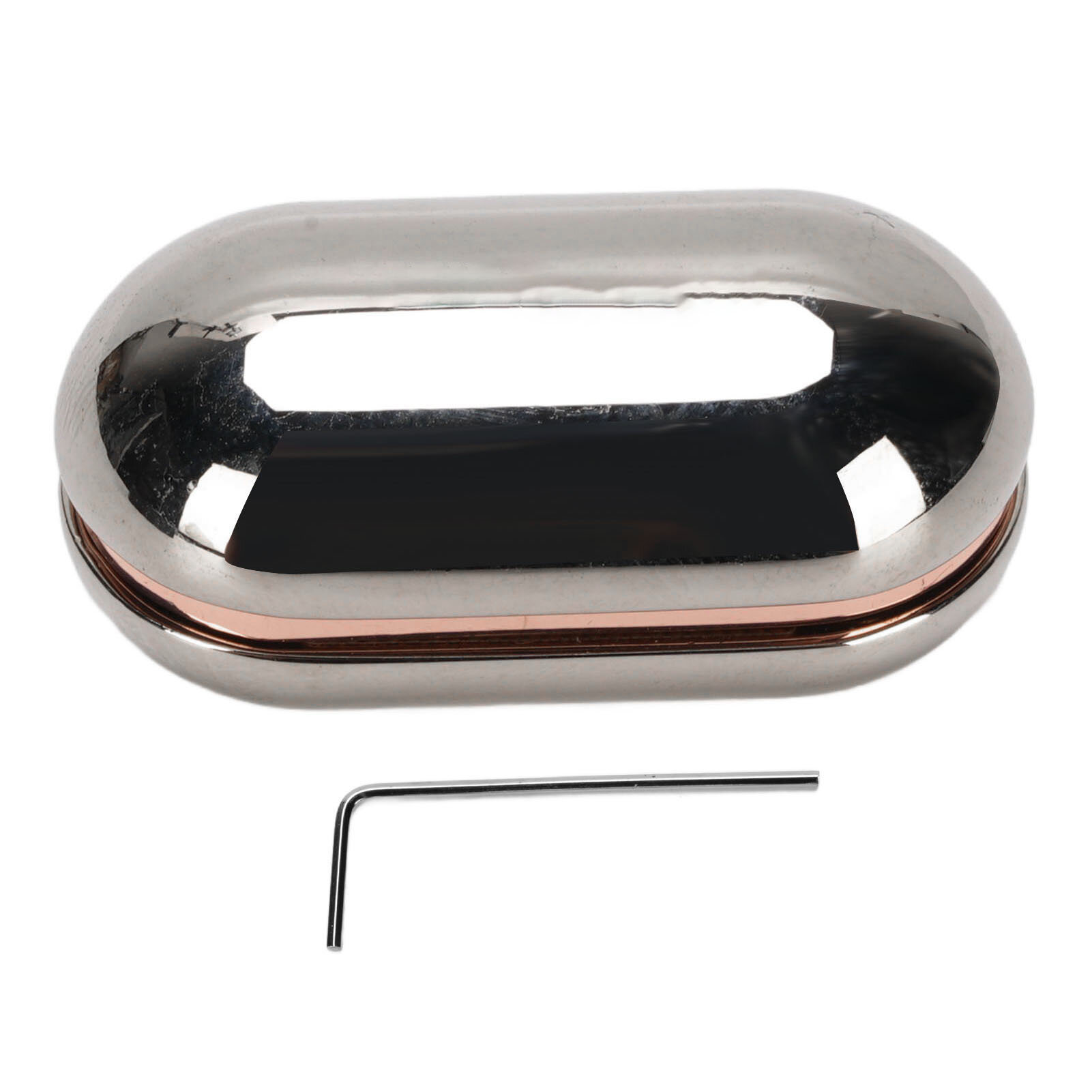 Silver Fingertip Mechanical Hand Push Card Sensory Metal Construction Portable Finger Slider for Stress Relief