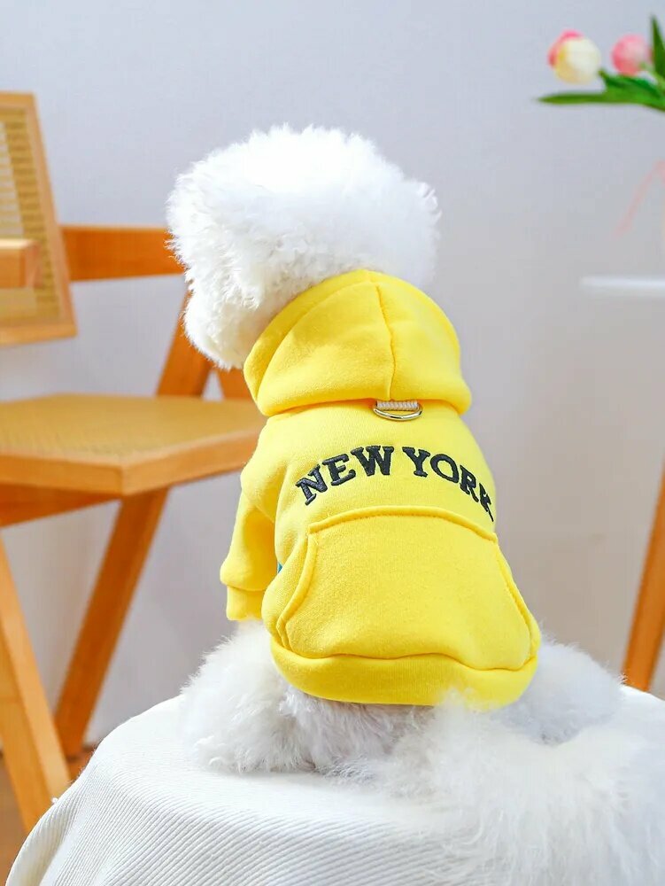 Одежда, LUCKY DOG, которую могут носить как собаки, так и кошки, желтая, высококачественная ткань, удобная и мягкая