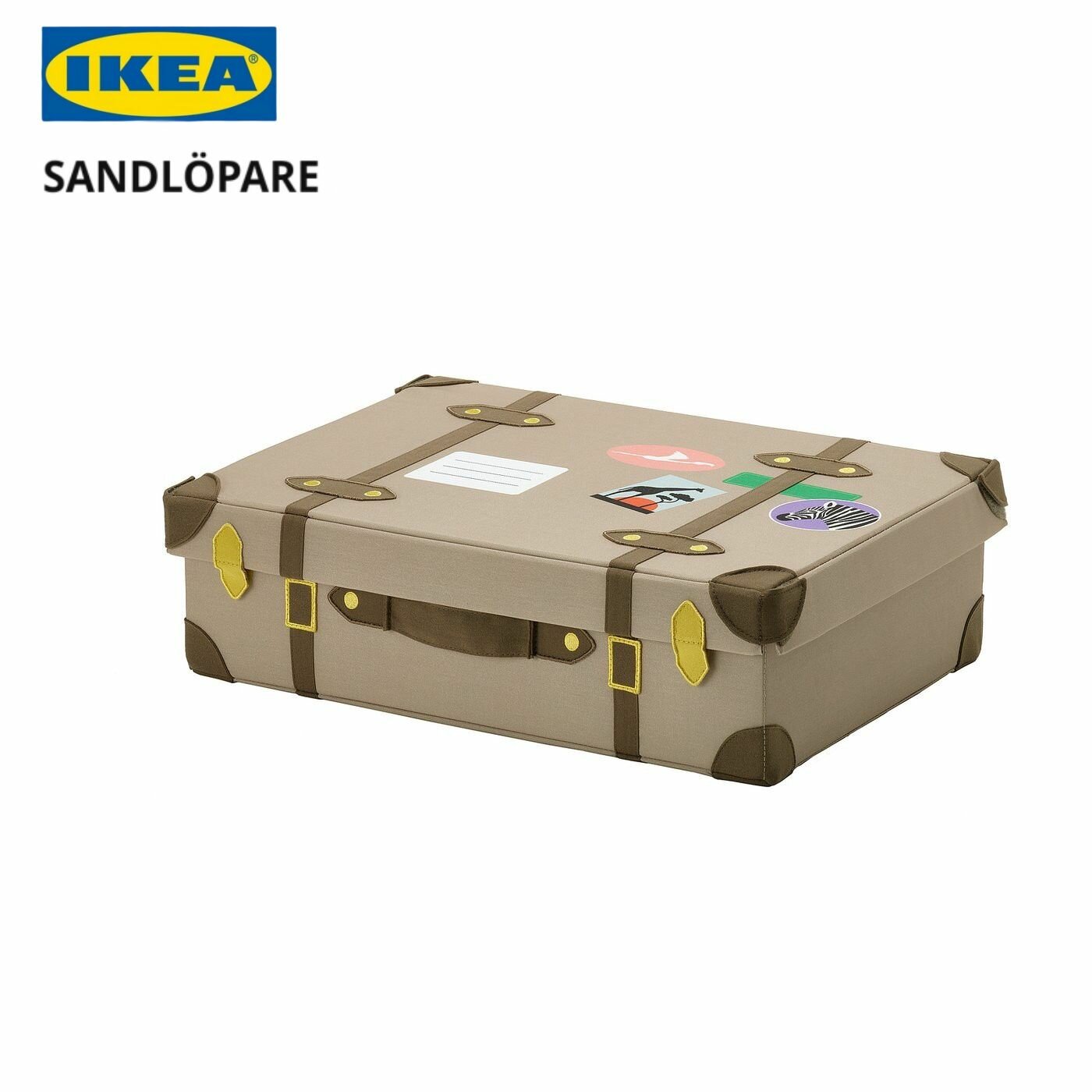 IKEA SANDLOPARE, ящик для хранения багажа, светло-коричневый, 50 35 15 см
