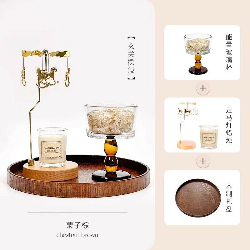 Украшение для входа "Вращающаяся карусель удачи" Кристаллическое украшение Подарок на новоселье Декор для рабочего стола