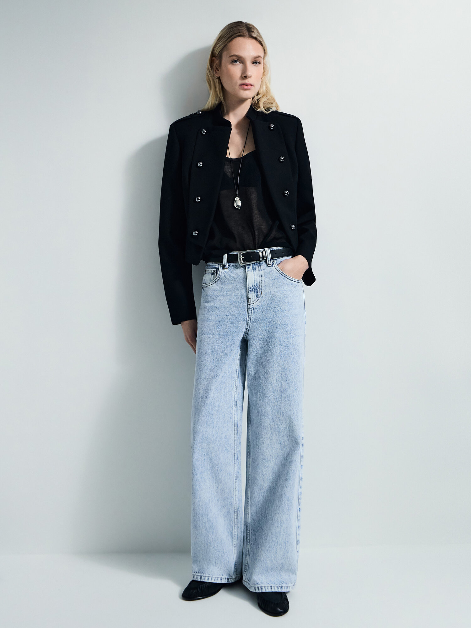 Джинсы широкие wide leg 