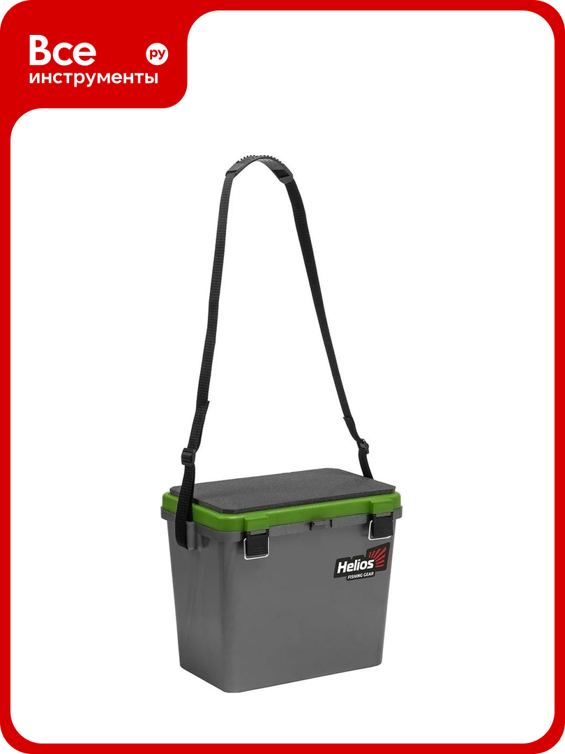 Helios Ящик рыболовный зимний односекционный серый/салатовый HS-IB-19-GG-1 276345