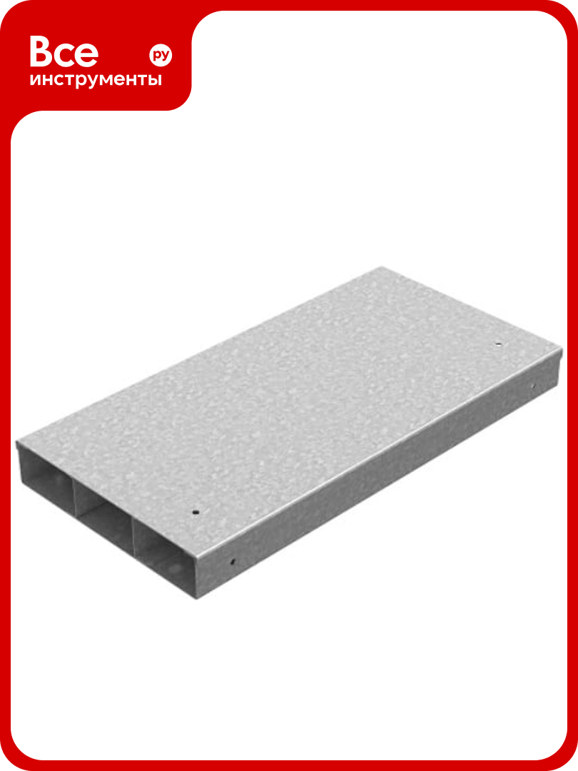 Кабельный короб OSTEC трехканальный 350x48x3000мм, толщина 1,2 мм, Сендзимир цинк ККТ-350х48х3000-СЦ