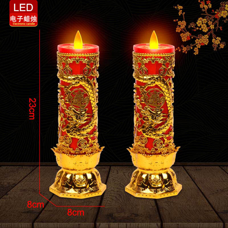 Буддийский культ, качающийся вечный свет, батарейный, бездымный, высокояркий светодиодный подсвечник, электронная свеча с подключением